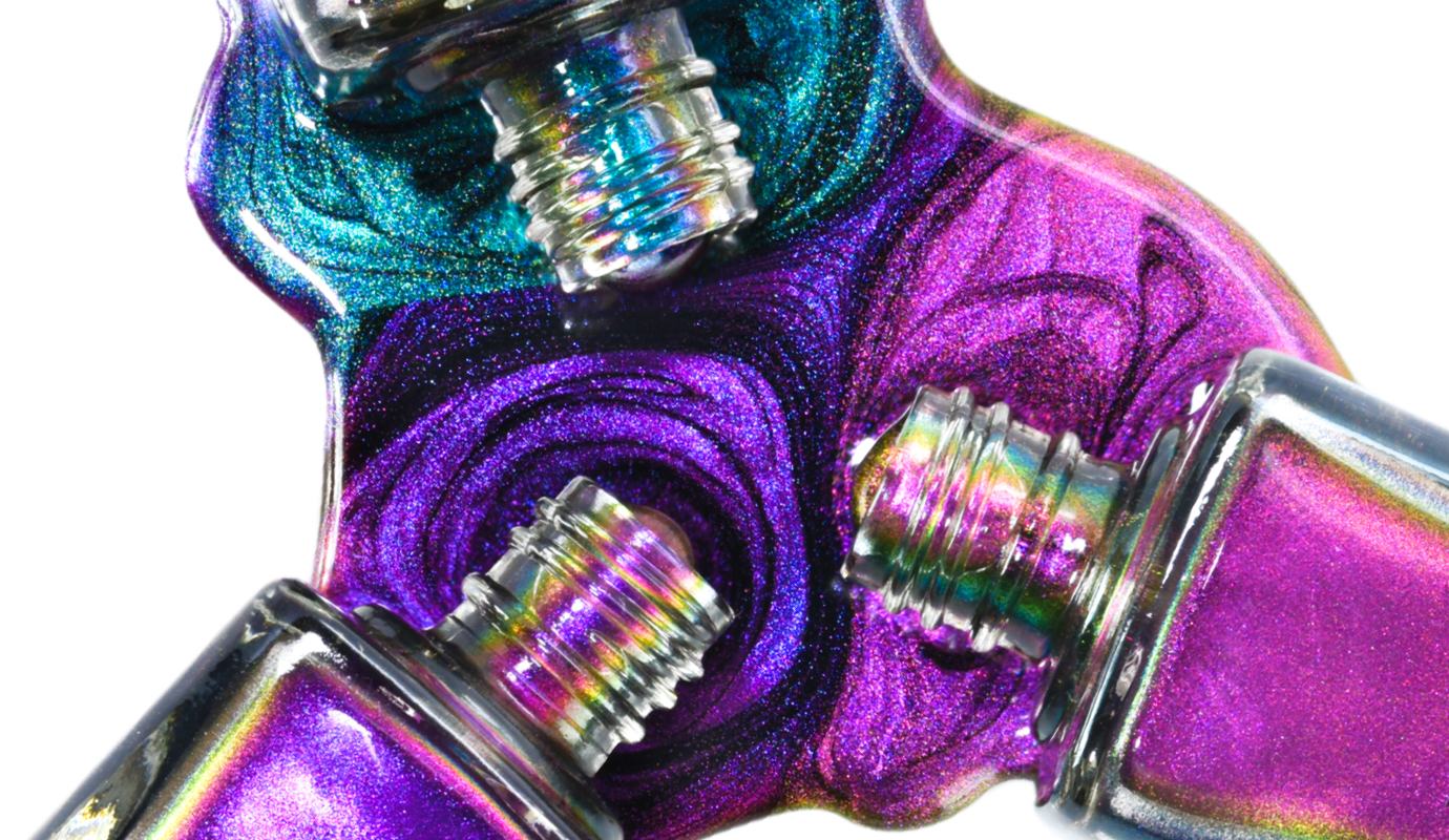 ILNP Roulette - Black-Based Red Magnetic Holographic Nail Polish