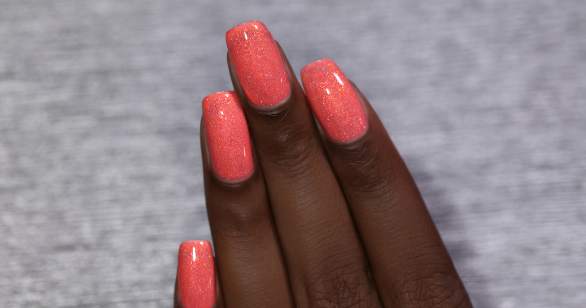 ILNP Riley - Coral Shimmer Holographic Nail Polish