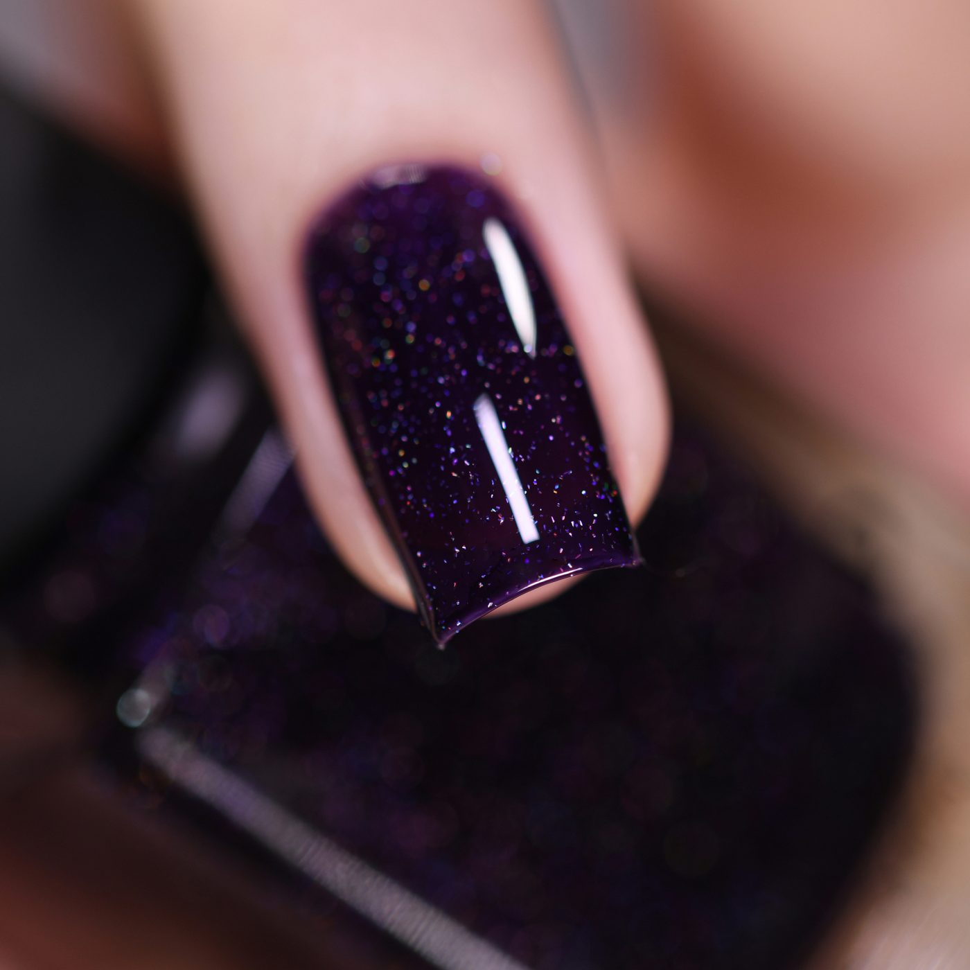 ILNP Annabelle - Striking Blackened Eggplant Purple Holographic Nail Polish