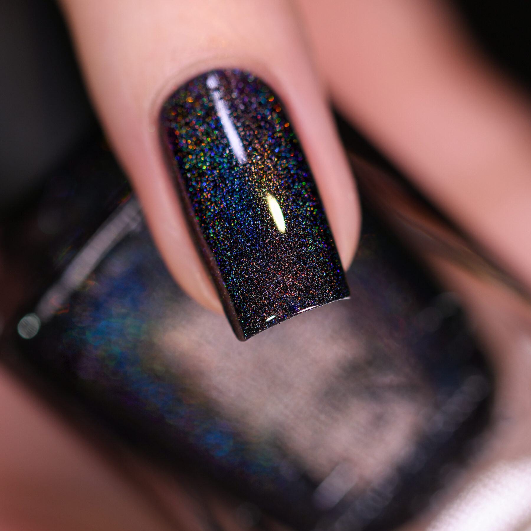 ILNP Hex - Black Jelly Shimmer Nail Polish