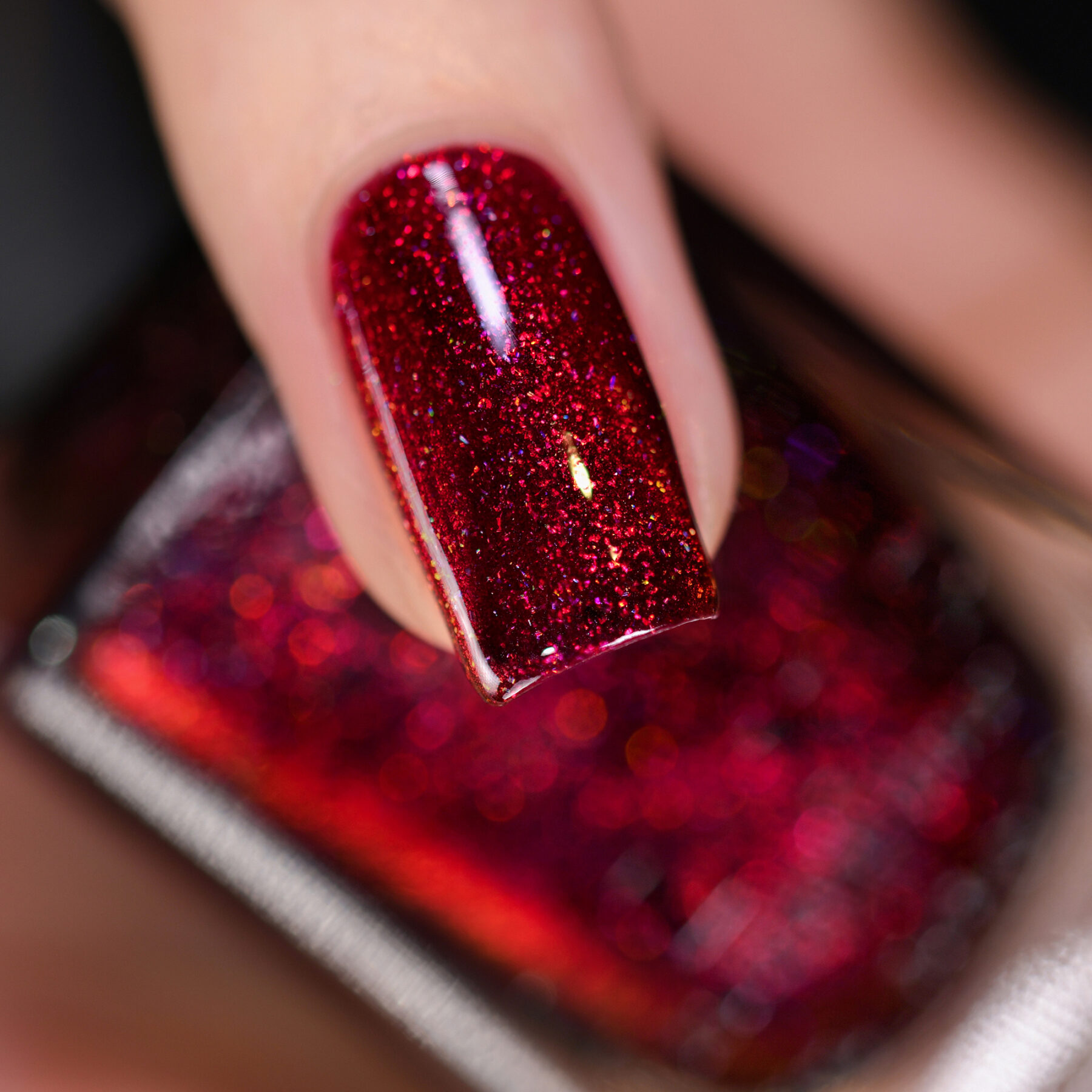 ILNP Carrie - Blood Red Holographic Nail Polish