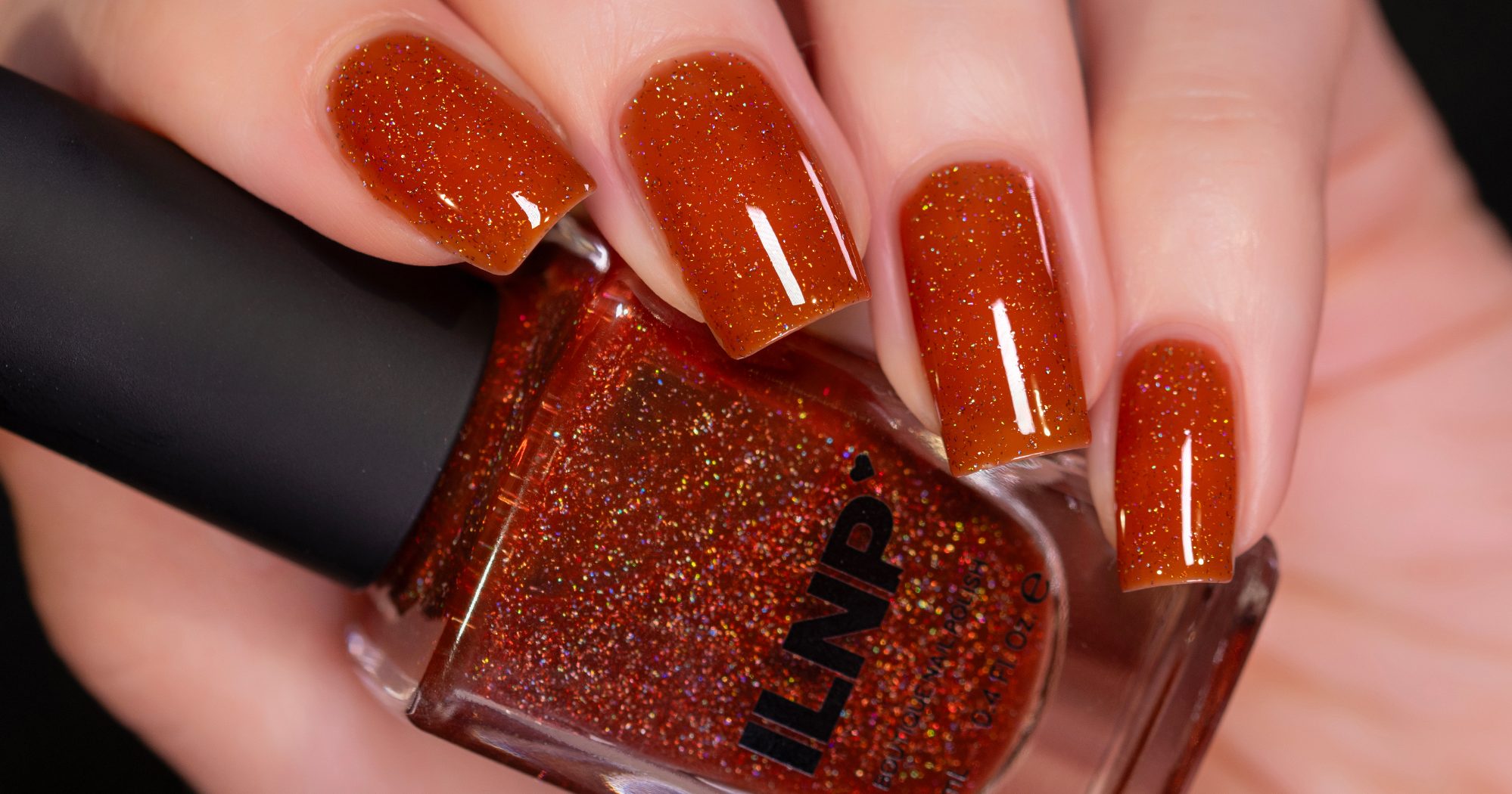 ILNP Hidden Path - Orange Mahogany Holographic Jelly Nail Polish