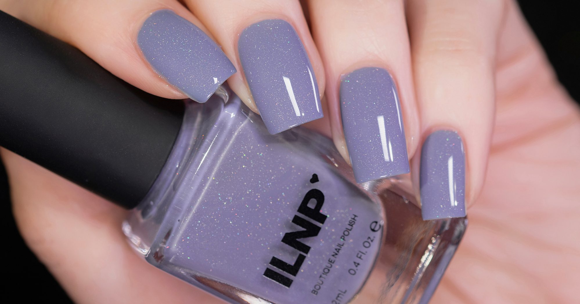 ILNP Scrunchie - Dusty Lavender Holographic Crelly Nail Polish