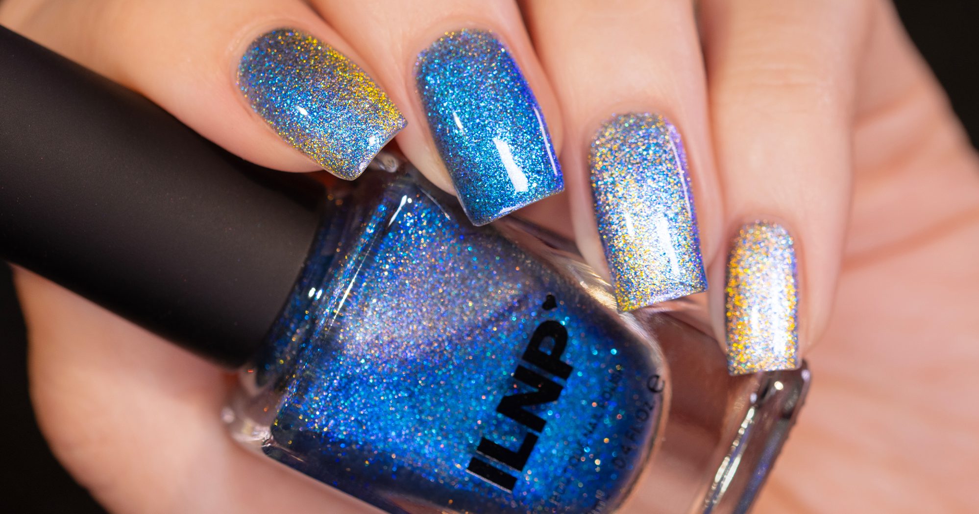 ILNP Alice - Blue to Gold Magnetic Shimmer Nail Polish