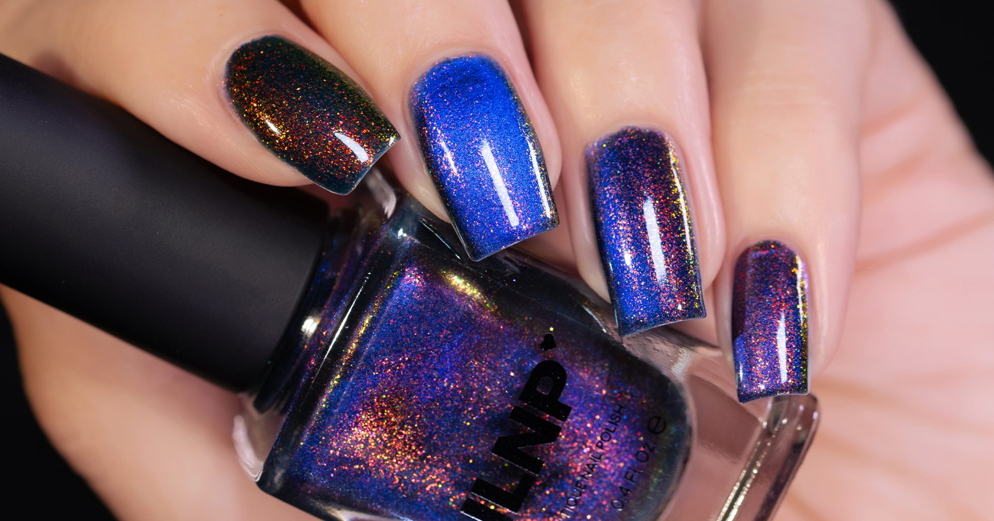 ILNP Distorted - Orange to Blue Magnetic Shimmer Nail Polish