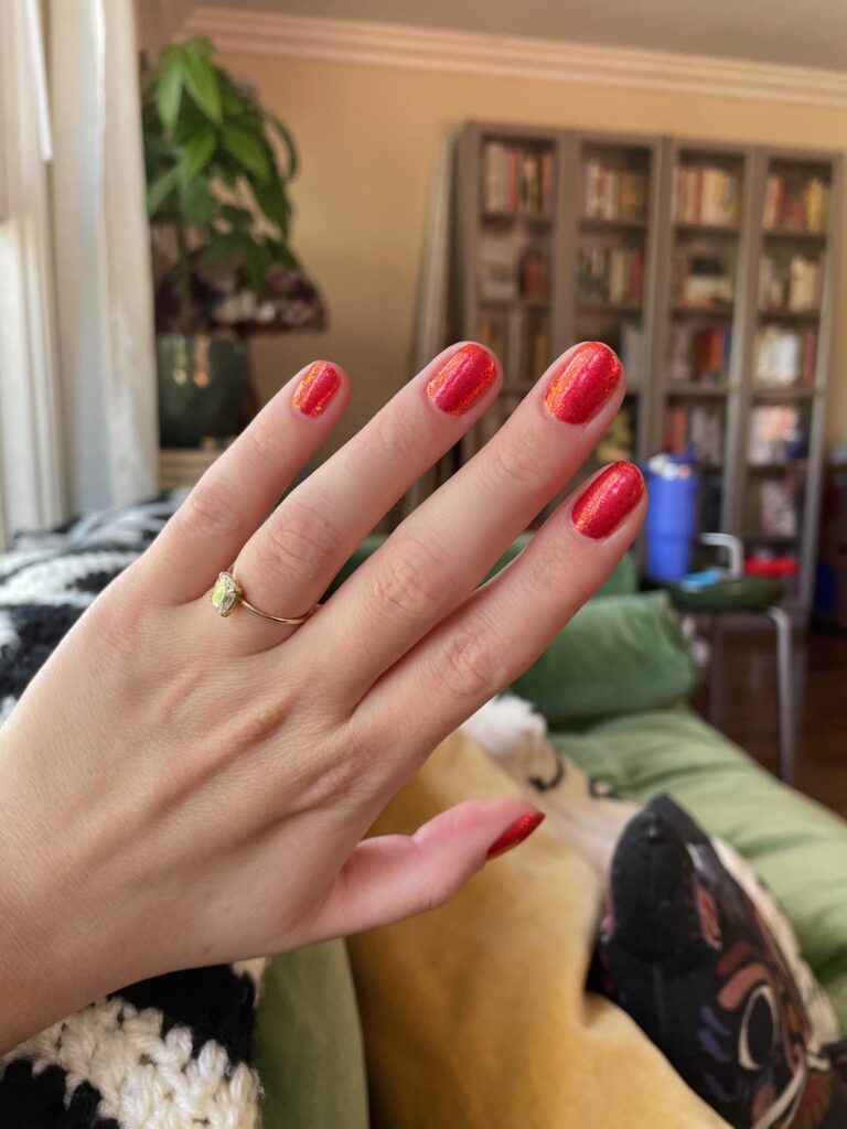 ILNP Ariel - Vivid Lobster Red Shimmer Nail Polish